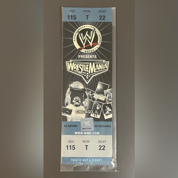 WWE | Toys | Wrestlemania 22 Ticket Bookmarks | Poshmark